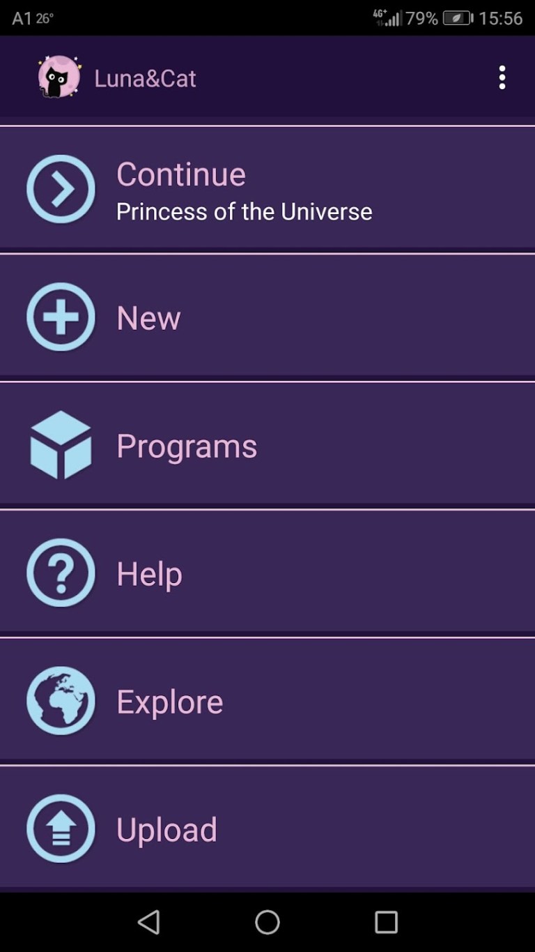 App Luna and Cat - Catrobat