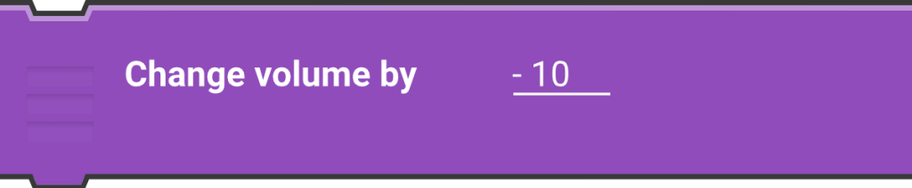 Change volume by ... - Catrobat