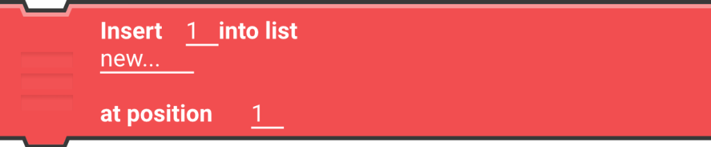 Insert ... into list ... at position ... - Catrobat