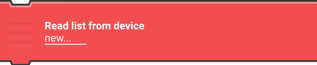 Read list from device ... - Catrobat
