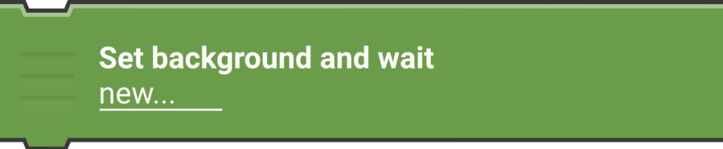 Set background and wait - Catrobat