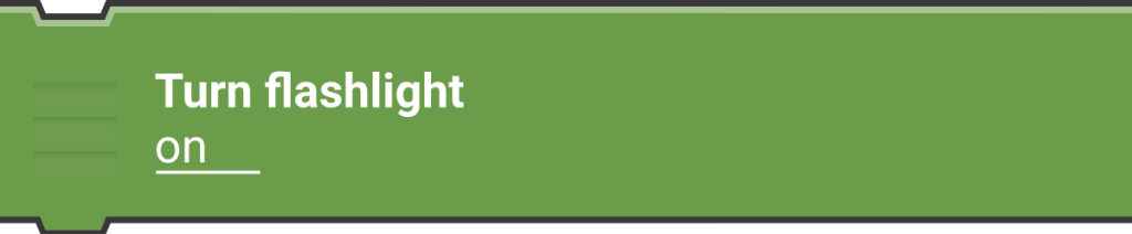 Turn flashlight - Catrobat