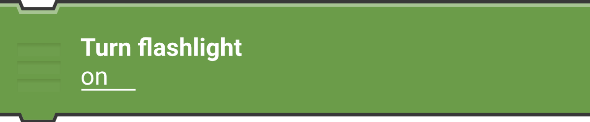 Turn flashlight - Catrobat