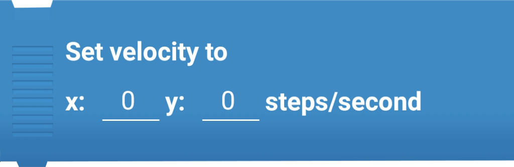 Set velocity to - Catrobat