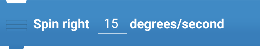Spin right … degrees/second - Catrobat