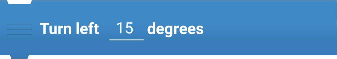 Turn left ... degrees - Catrobat