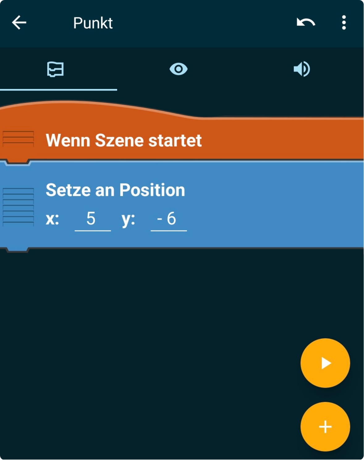 Erste Bausteine - Catrobat