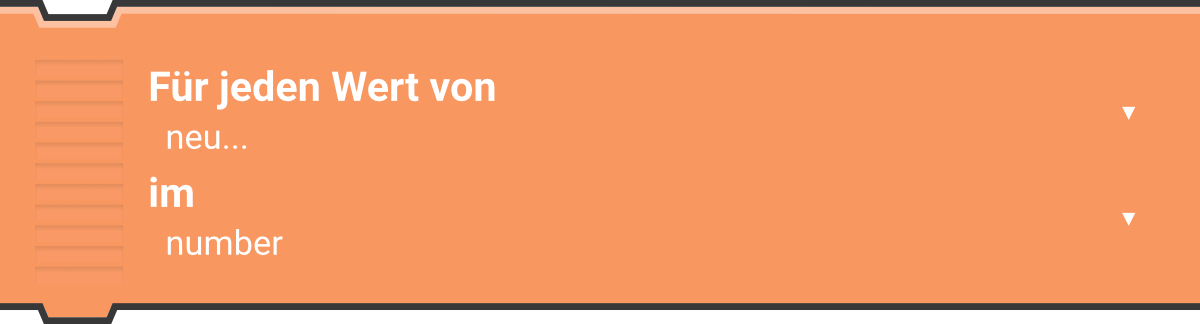 Für jeden Wert von ... im ... - Catrobat