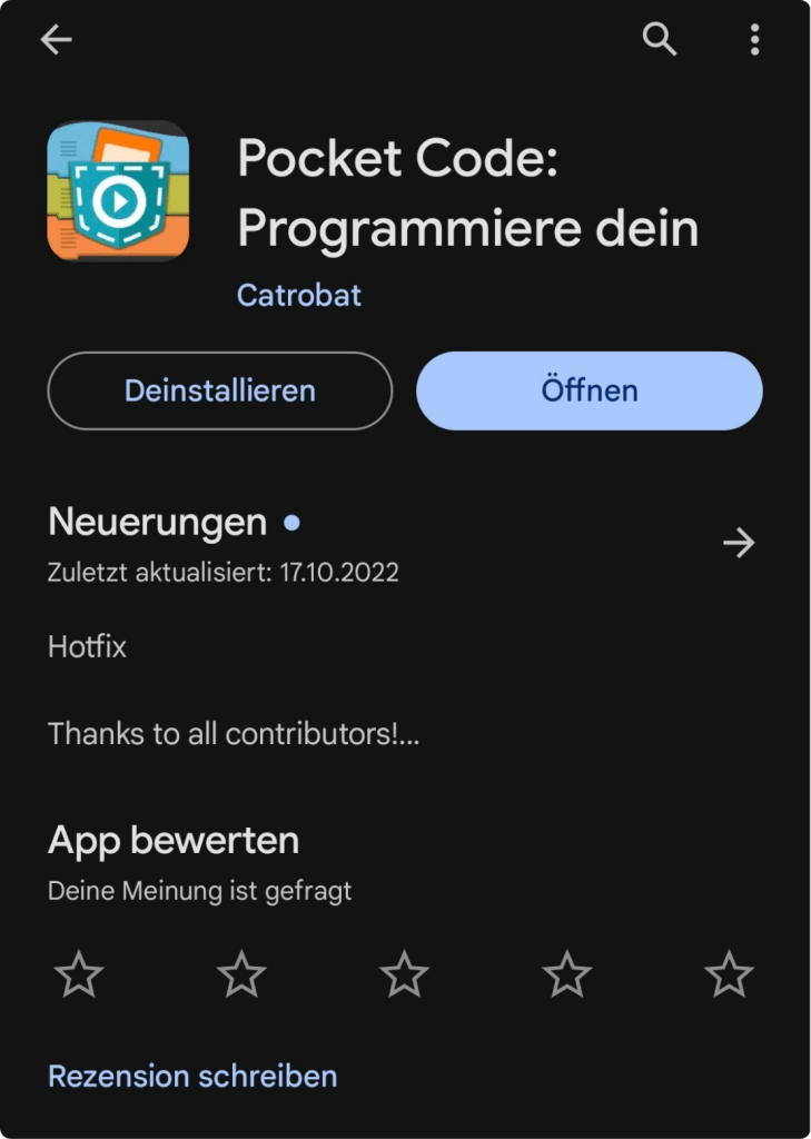 Neues Projekt - Catrobat