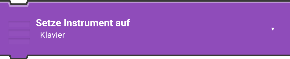 Setze Instrument auf ... - Catrobat