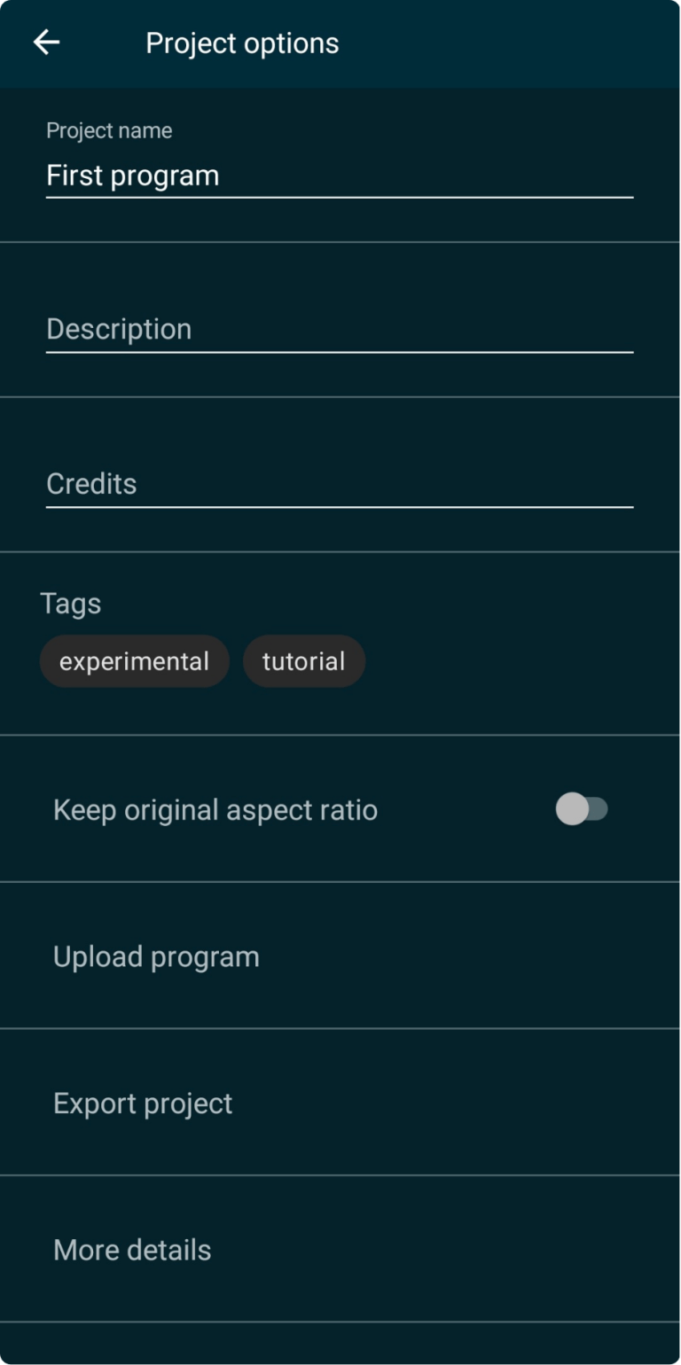 Upload and Share - Catrobat