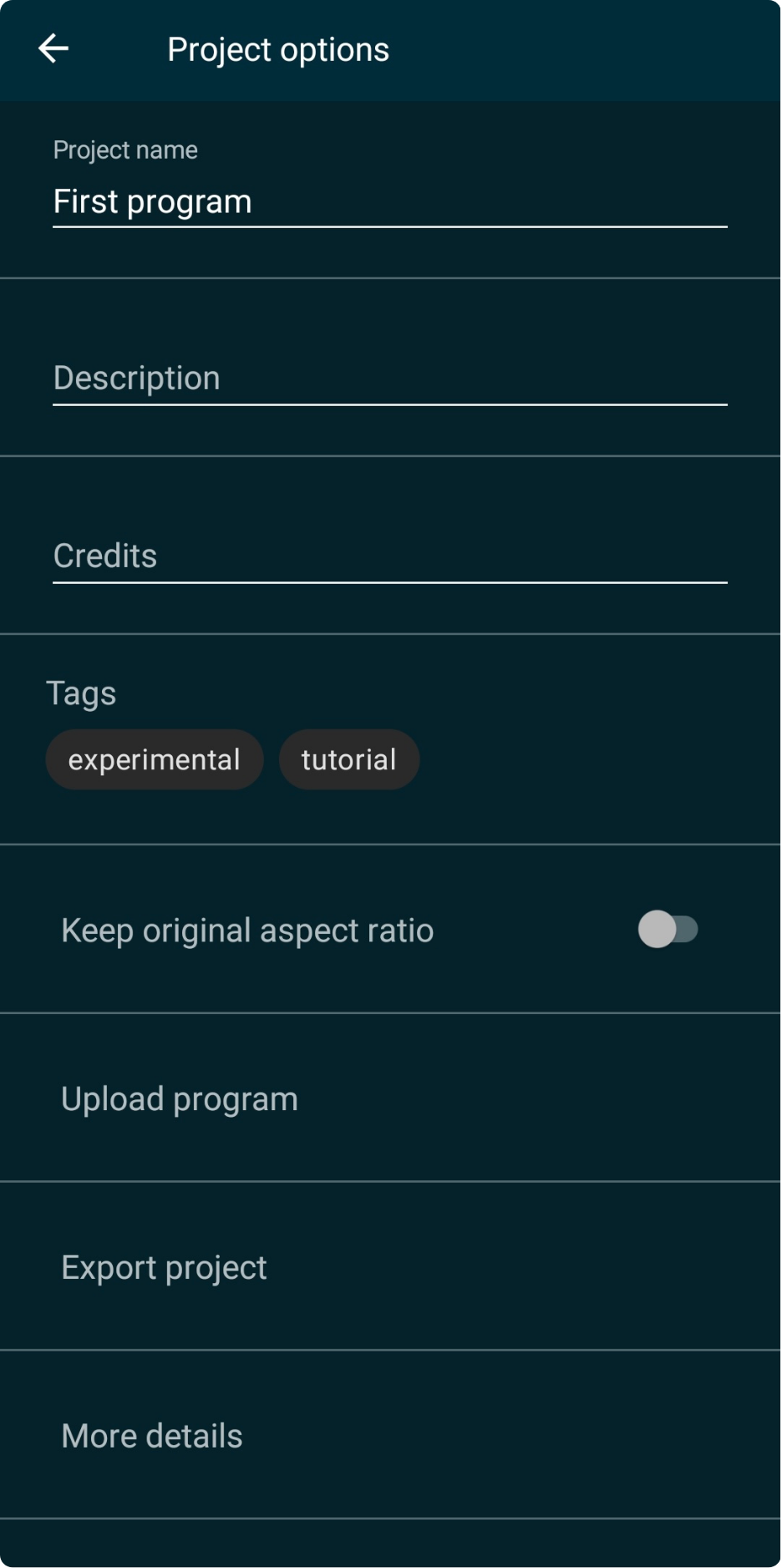 Upload and Share - Catrobat