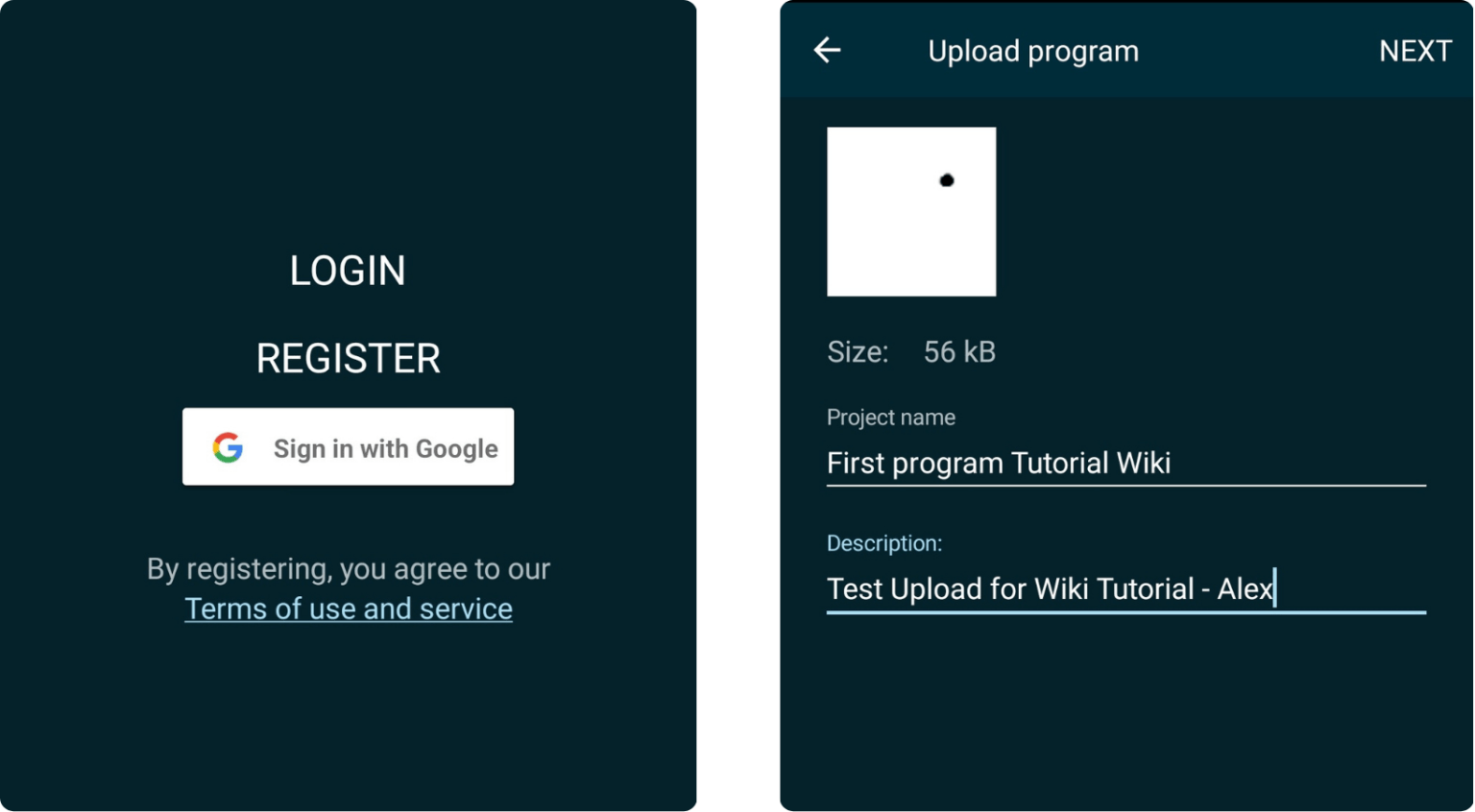 Upload and Share - Catrobat