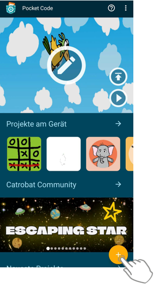 Erstelle ein neues Projekt - Catrobat